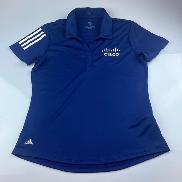 adidas | Tops | Adidas Aero Ready Club Polo Shirt Cisco Embroidered ...